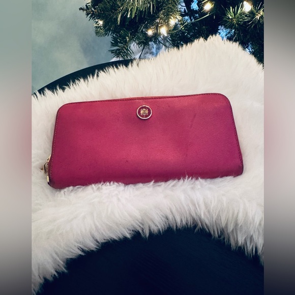 Loewe | Bags | Authentic Loewe Large Ziparound Wallet Pink Leather ...